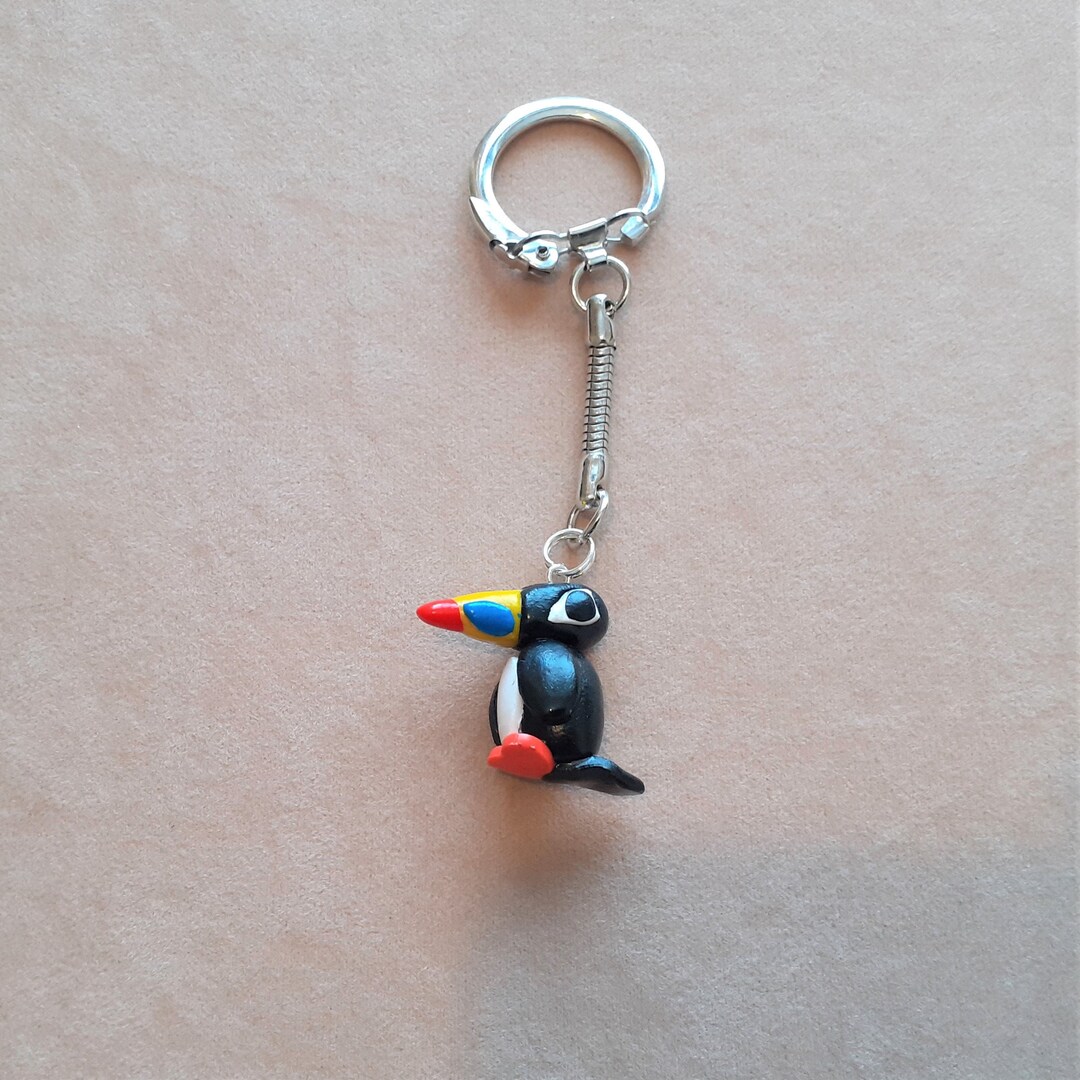 Polymer Clay Puffin Charm, Puffin Key Ring, Puffin Key Chain, Handmade ...