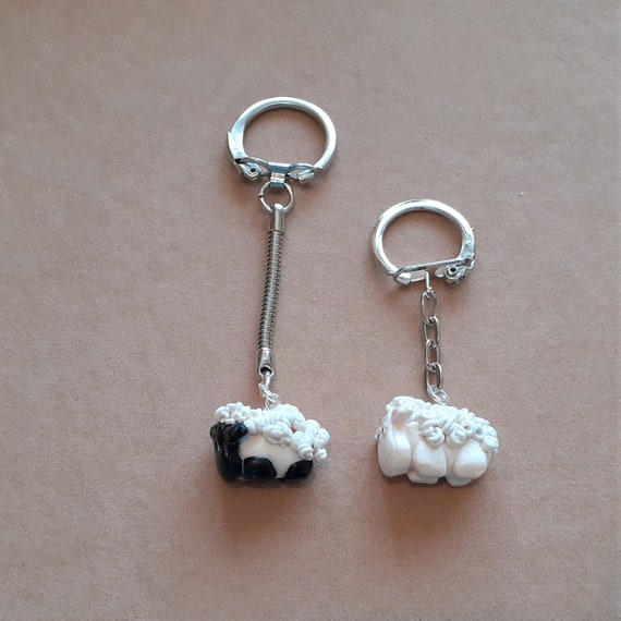 Sheep Charm Key Ring Cute Sheep Key Chains Black Sheep - Etsy