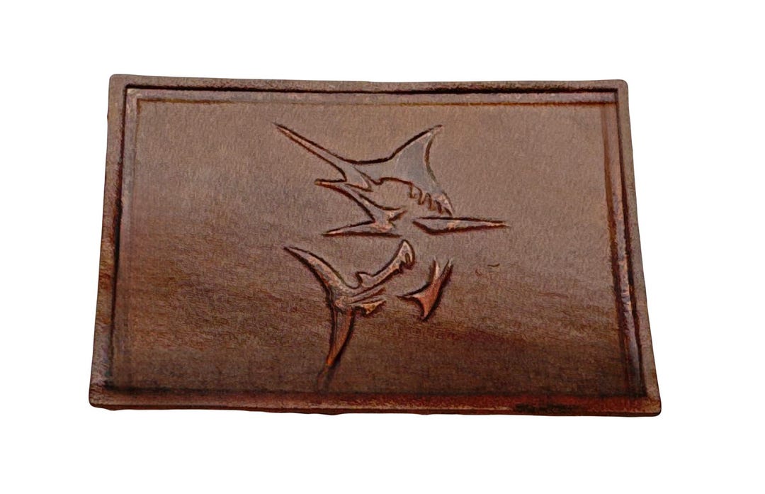 Marlin Patch Leather Patch for Hats Velcro and Sew On - Etsy