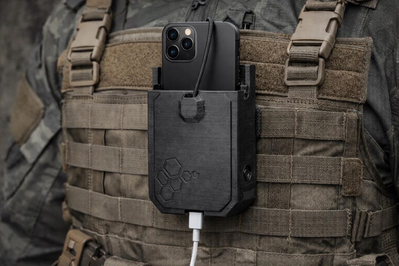 Universal MOLLE Phone Holder | Tactical Vest Plate Carrier Mount ...