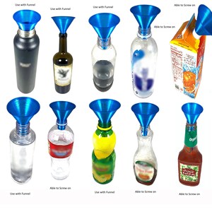 Threaded Screw on Funnel Attach to Soda and Spray Bottles Mutli-use ...