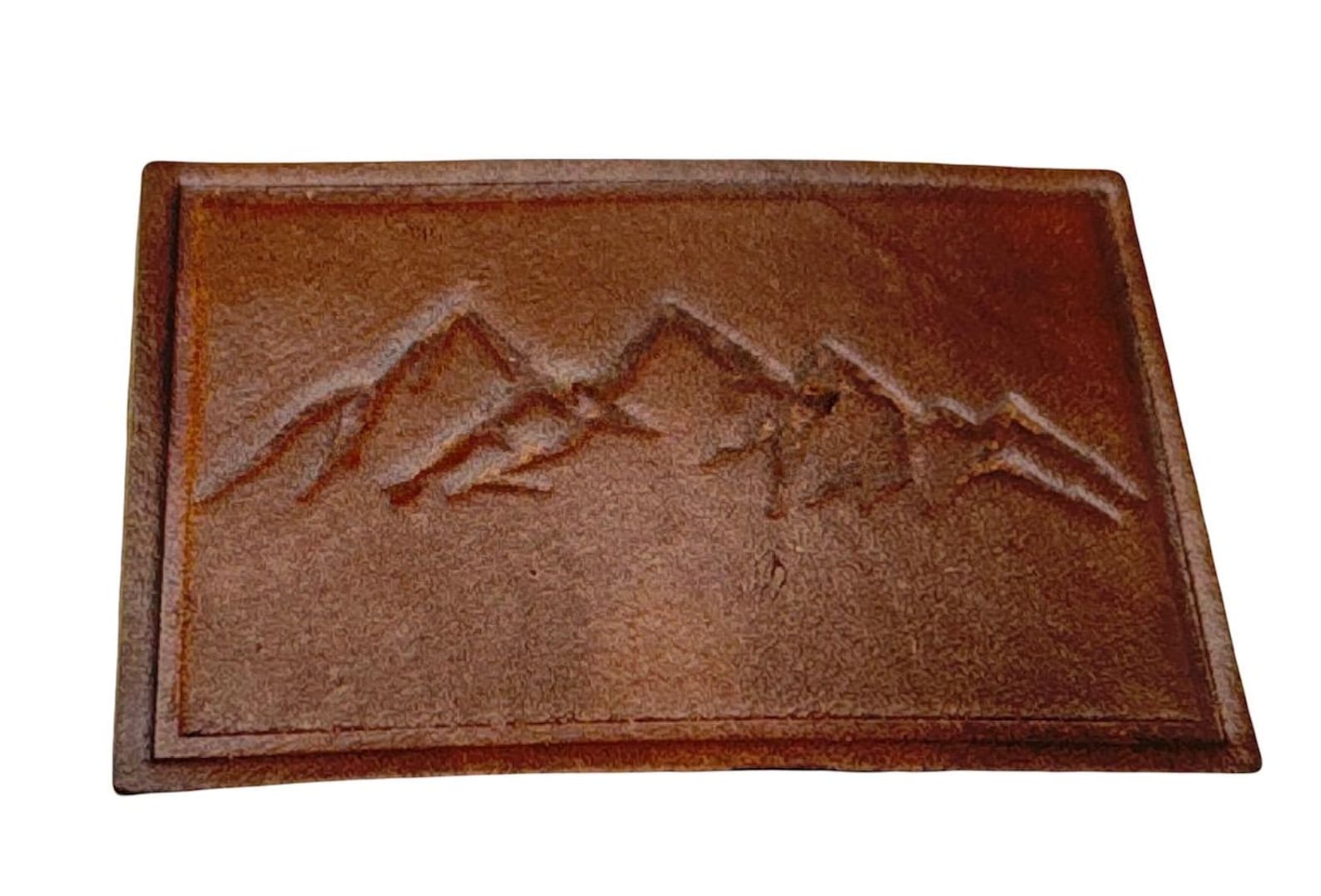 Mountains Leather Patch for Hats Velcro and Sew On - Etsy