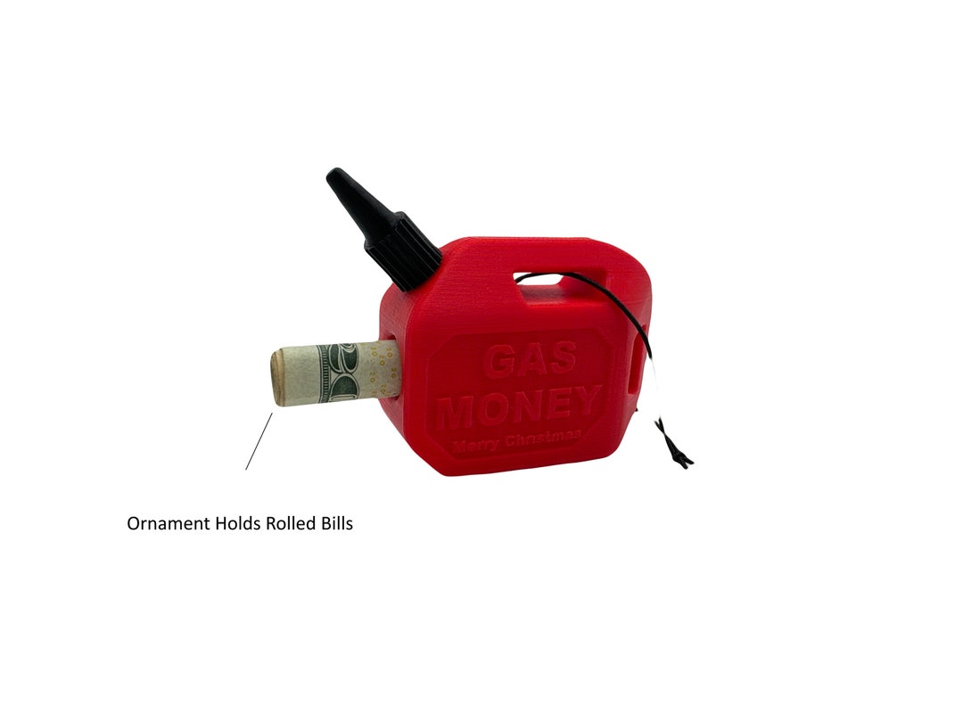 Gas Money Surprise Christmas Ornament Gas Can Money Gift Gasoline ...