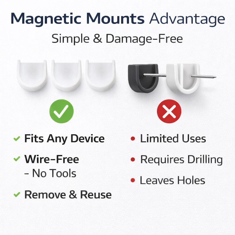 IQ Labs Magnetic Remote Control Holder Wall Mount (4 Pack) Strong N52 ...