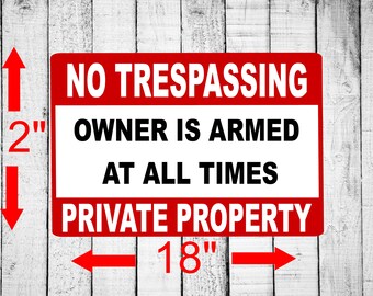 Armed Sign - Etsy