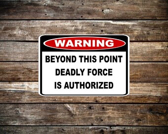 Deadly Warning Sign | Etsy