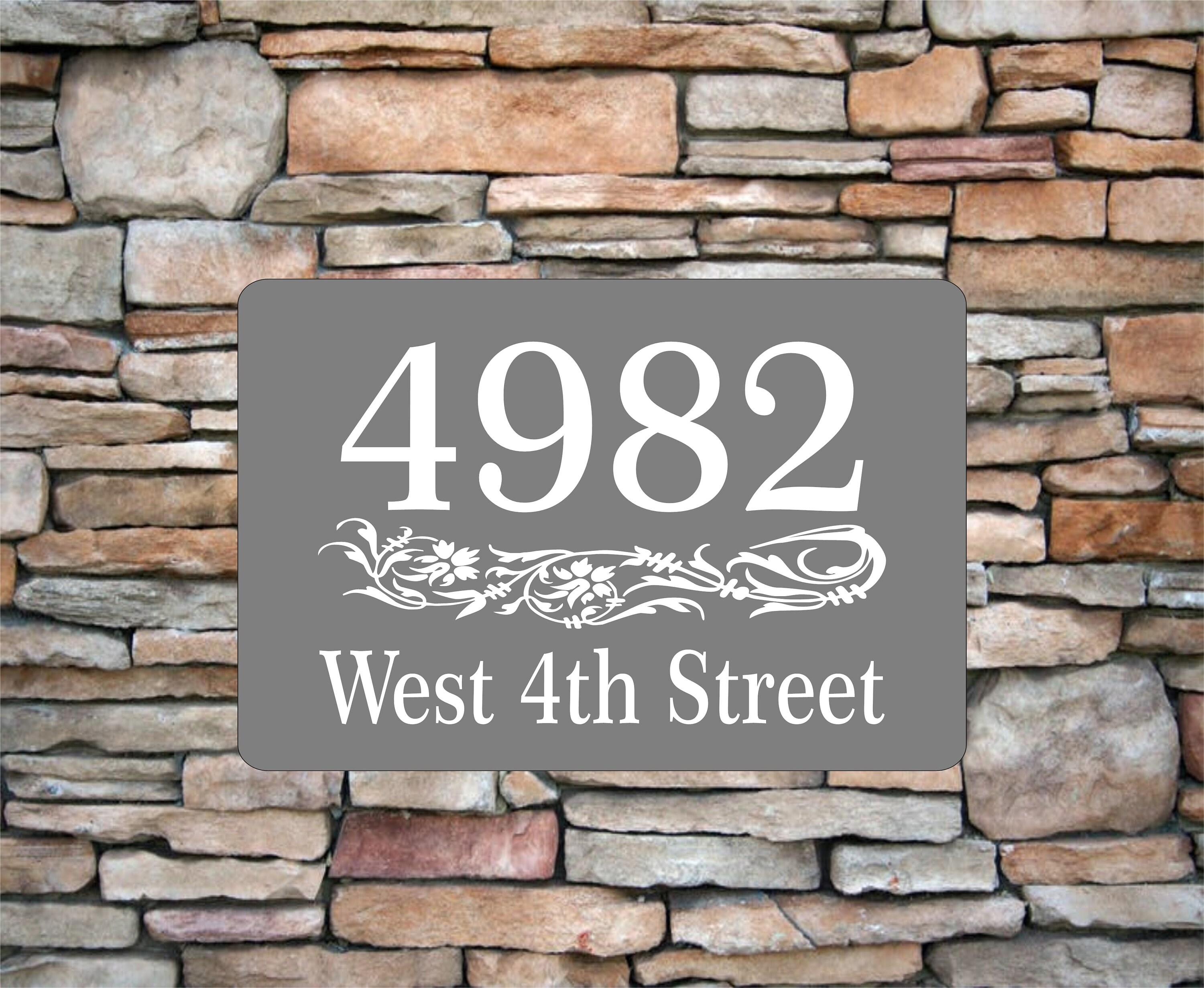 Personalized Home Address Sign Aluminum 12 X 8 - Etsy