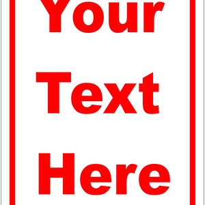 New Custom Sign With Your Text Personalized Aluminum Indoor / - Etsy