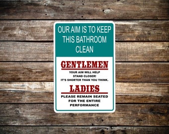 Keep Bathroom Clean Signs - Etsy