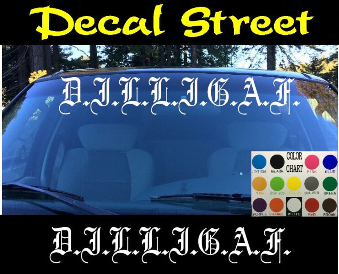 D.I.L.L.I.G.A.F. Vinyl Decal Sticker Funny Honda Euro Drift - Etsy