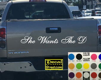 She Wants the D Sticker - Etsy