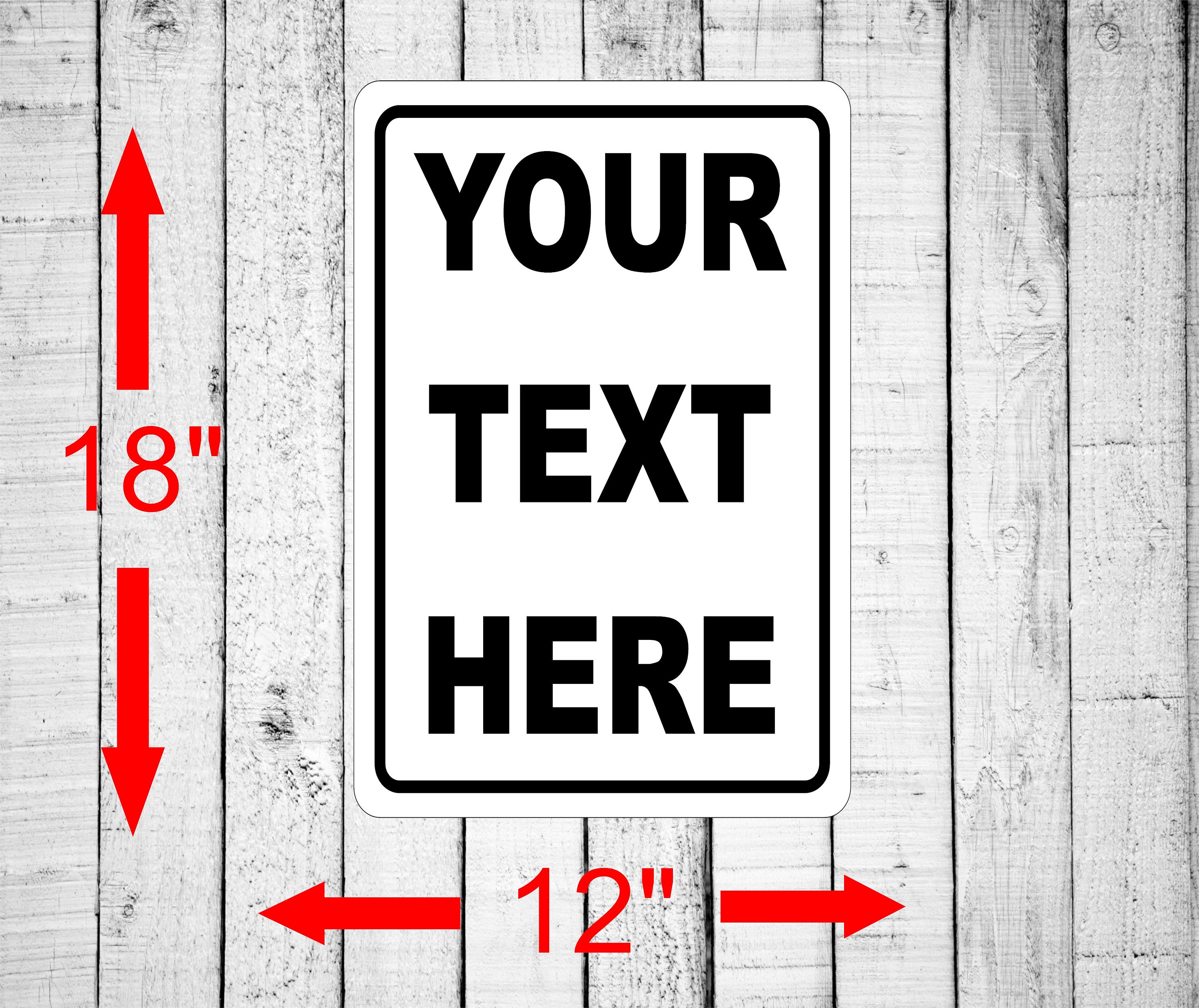 New Custom Sign With Your Text Personalized 12 X - Etsy