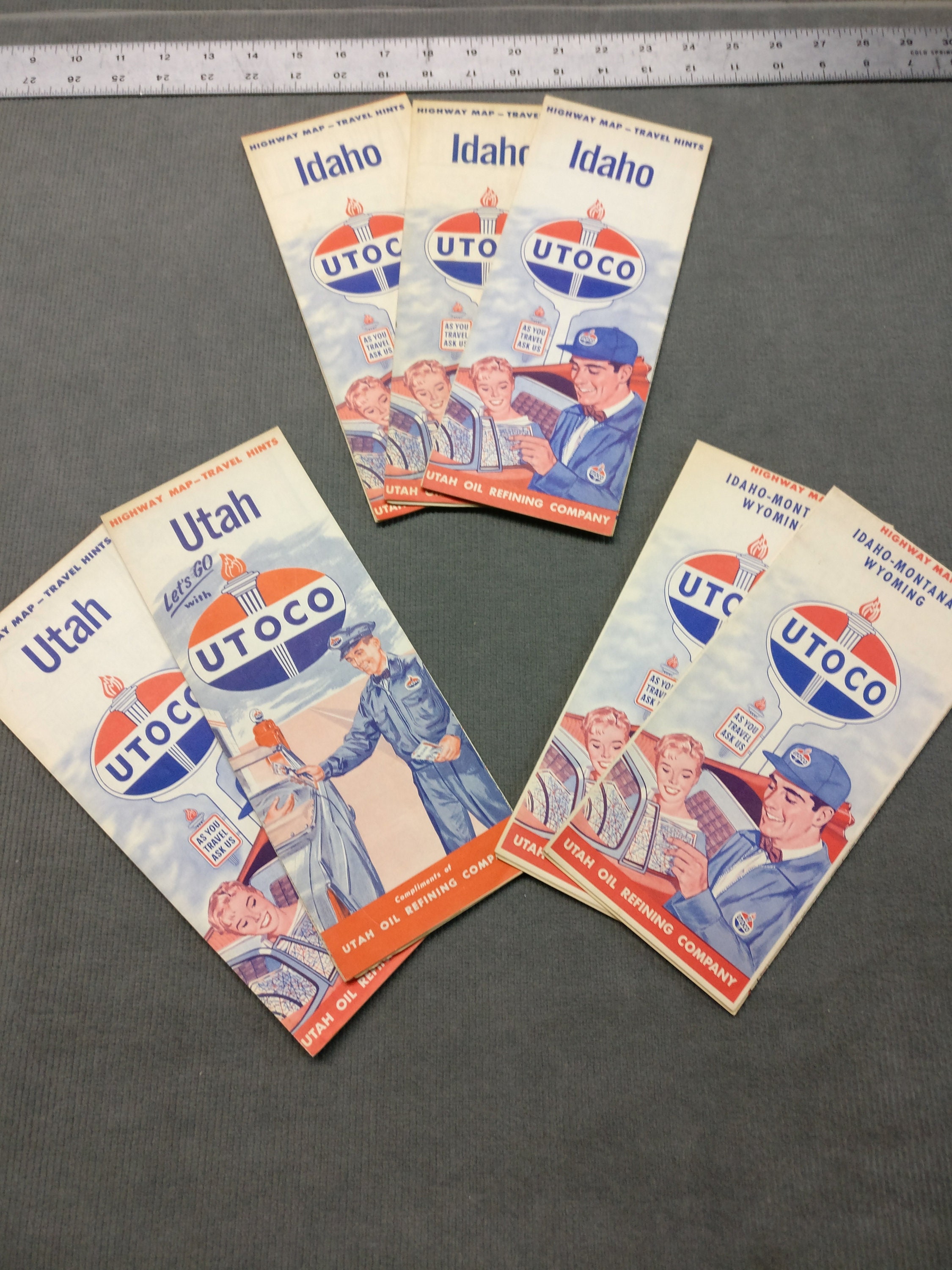 Vintage and Rare Utoco Highway Map Utah and Idaho - Etsy