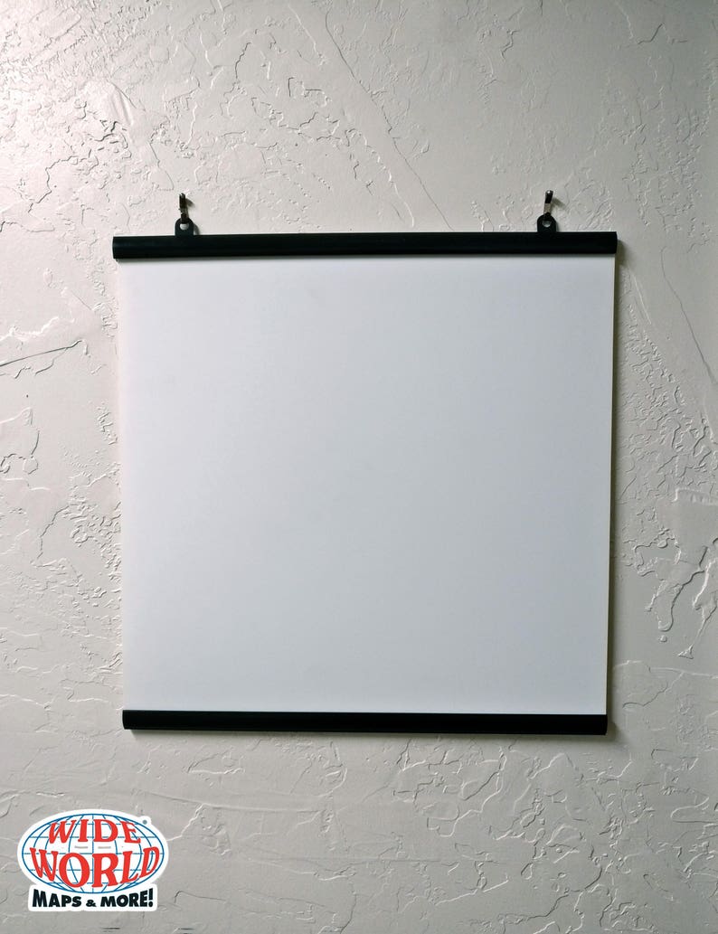 48" Just Hang-it! Wall Hanging Rail Set, Wall Mount for Displaying Maps ...