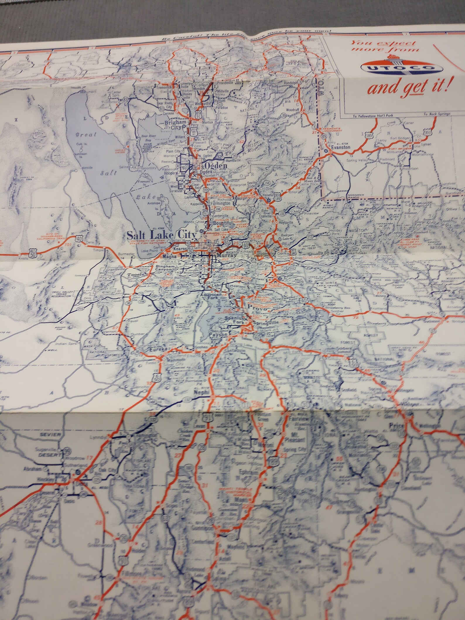 Vintage and Rare Utoco Highway Map Utah and Idaho - Etsy