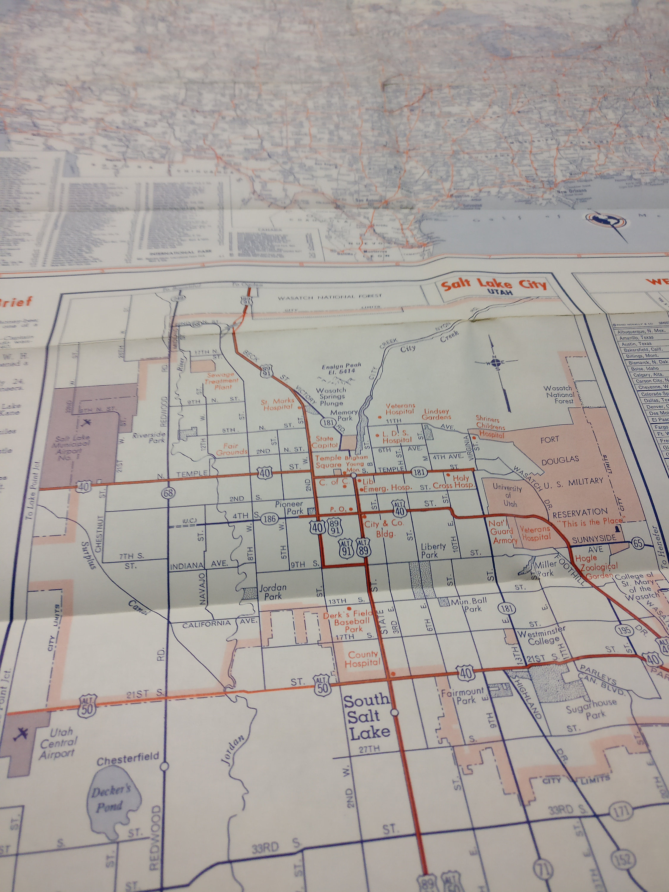 Vintage and Rare Utoco Highway Map Utah and Idaho - Etsy