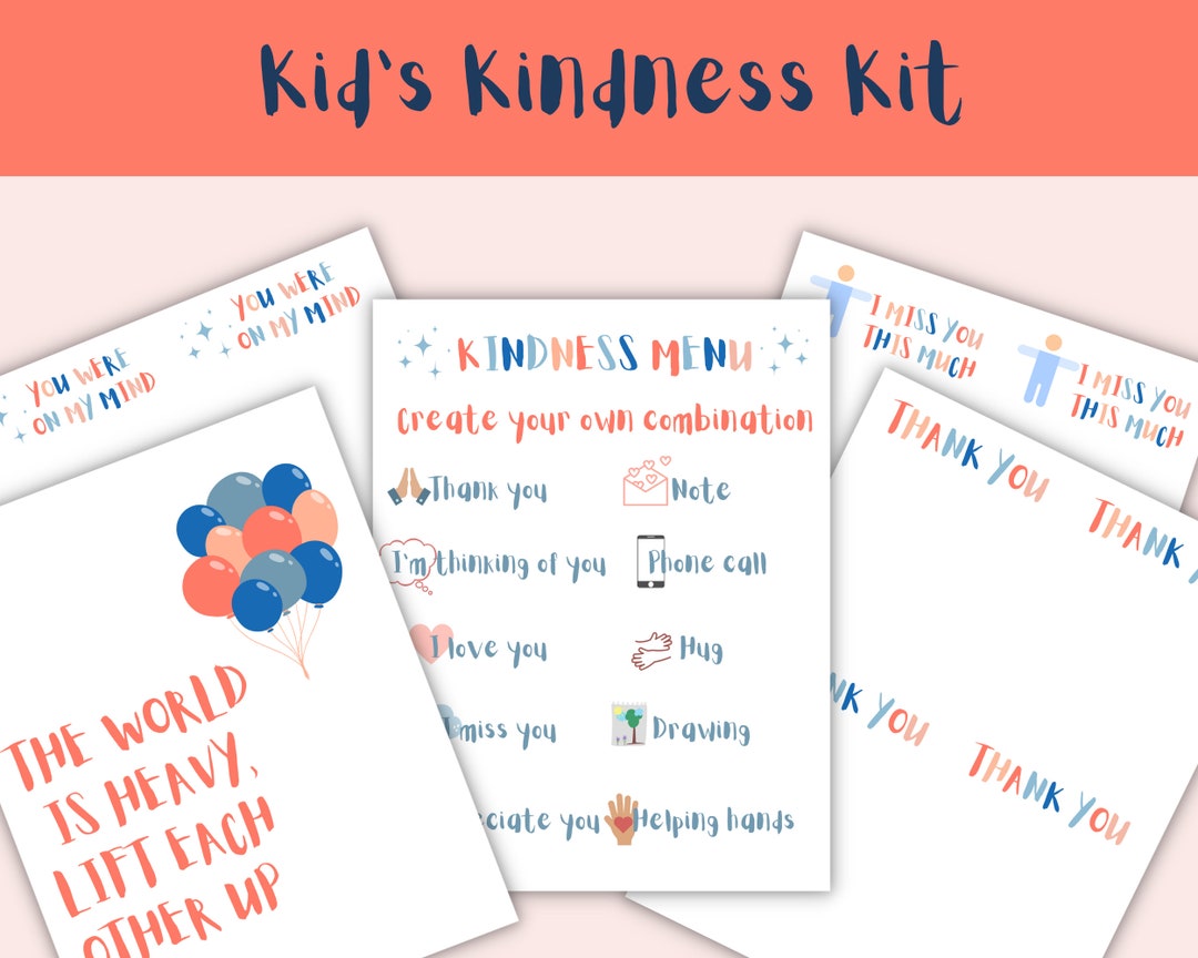 Kids Kindness Kit Printable, Kids Pretend Play, Dramatic Play - Etsy