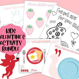 Printable Kids Valentine's Activity Bundle Preschool Activities Toddler ...
