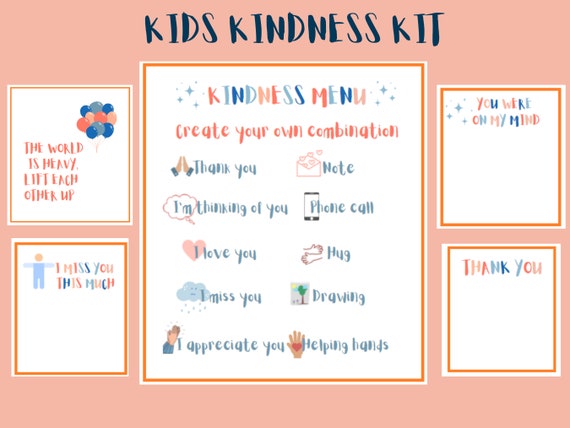 Kids Kindness Kit Printable Kids Pretend Play Dramatic Play | Etsy
