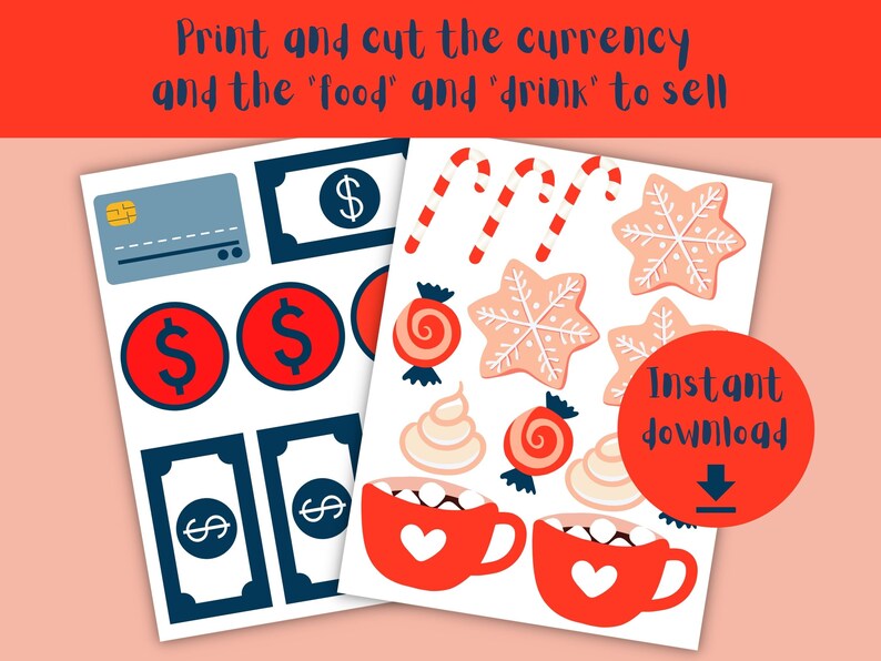 Hot Chocolate Stand Print, Market Pretend Play, Printed Winter Activity ...