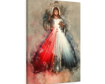 Jesus Sacred Heart Divine Mercy Christian Roman Catholic Print Poster ...