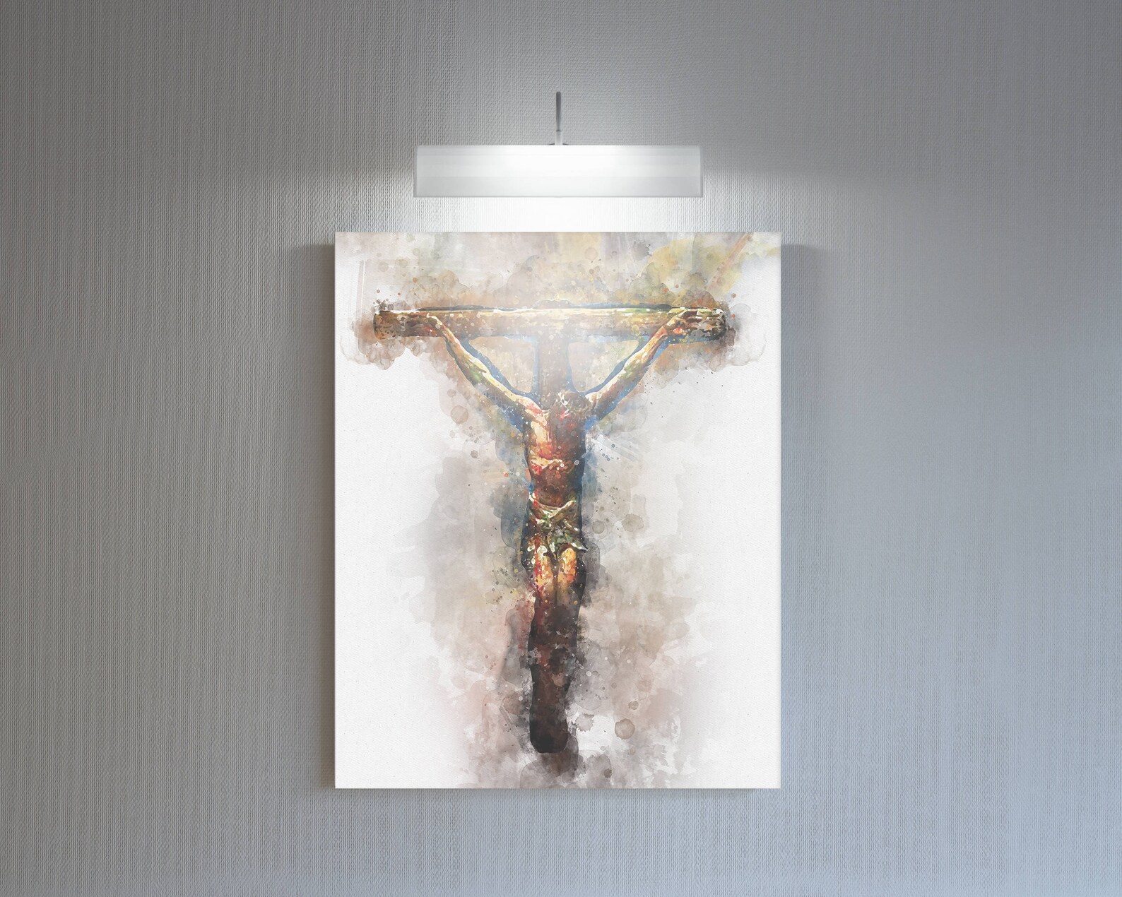 Holy cross Watercolor Canvas print Jesus Holy cross Wall Art | Etsy