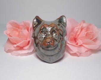 Ceramic Wolf Head | Etsy