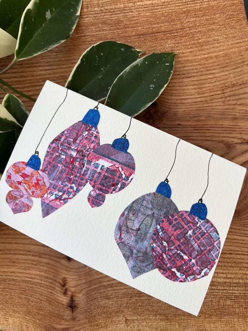 5-pack - Handmade Holiday Cards - Unique, One-of-a-kind, Hand Crafted ...