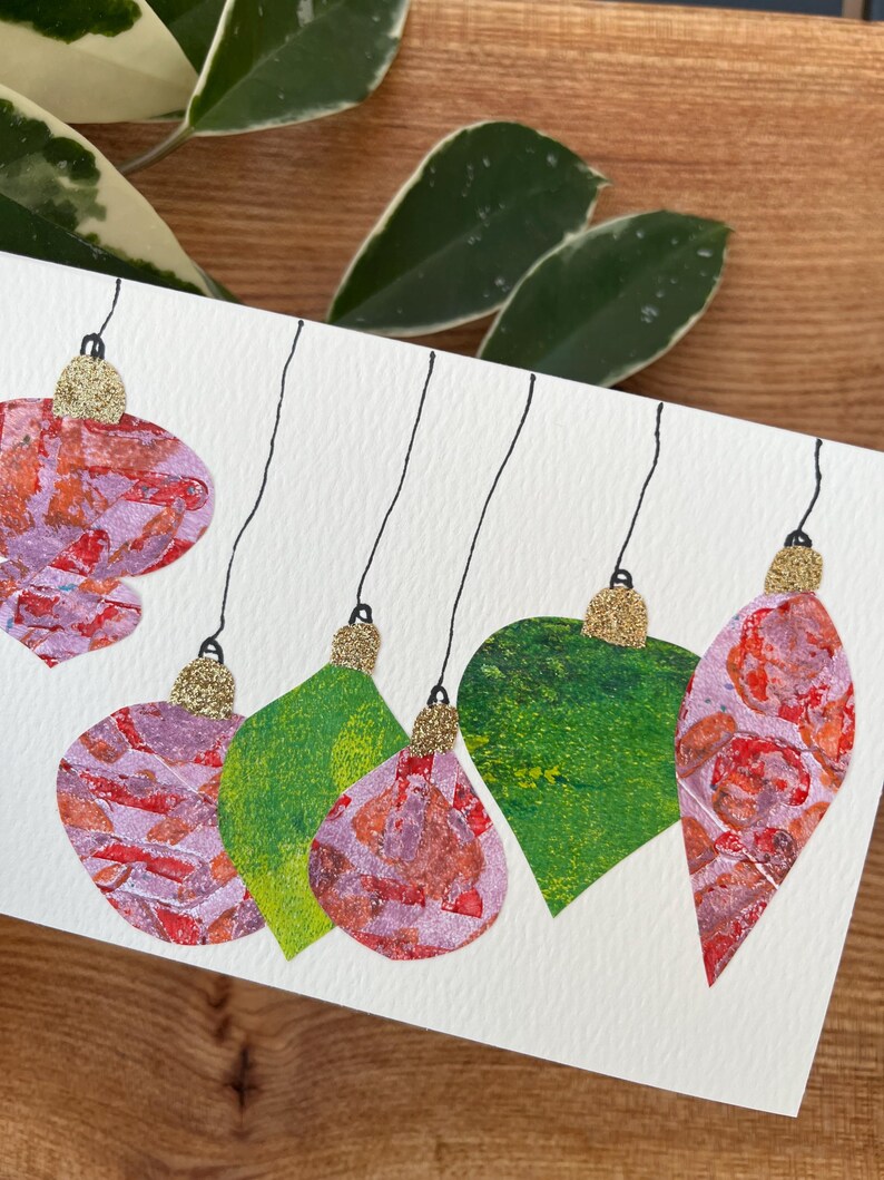 5-pack - Handmade Holiday Cards - Unique, One-of-a-kind, Hand Crafted ...