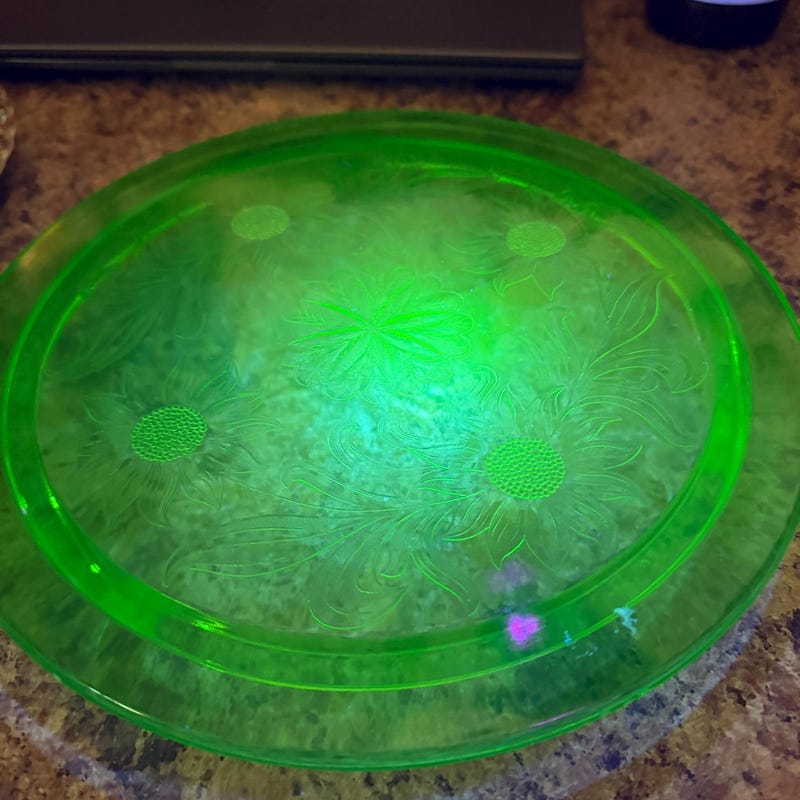 Cake Stands Uranium Glass - Etsy