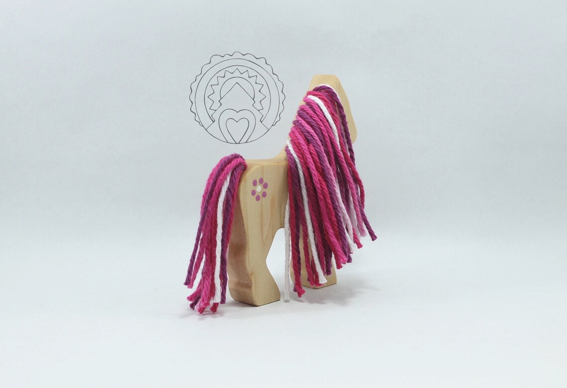 SCARLET WILDFLOWER PONY Wooden Pony Wooden Horse Wooden | Etsy