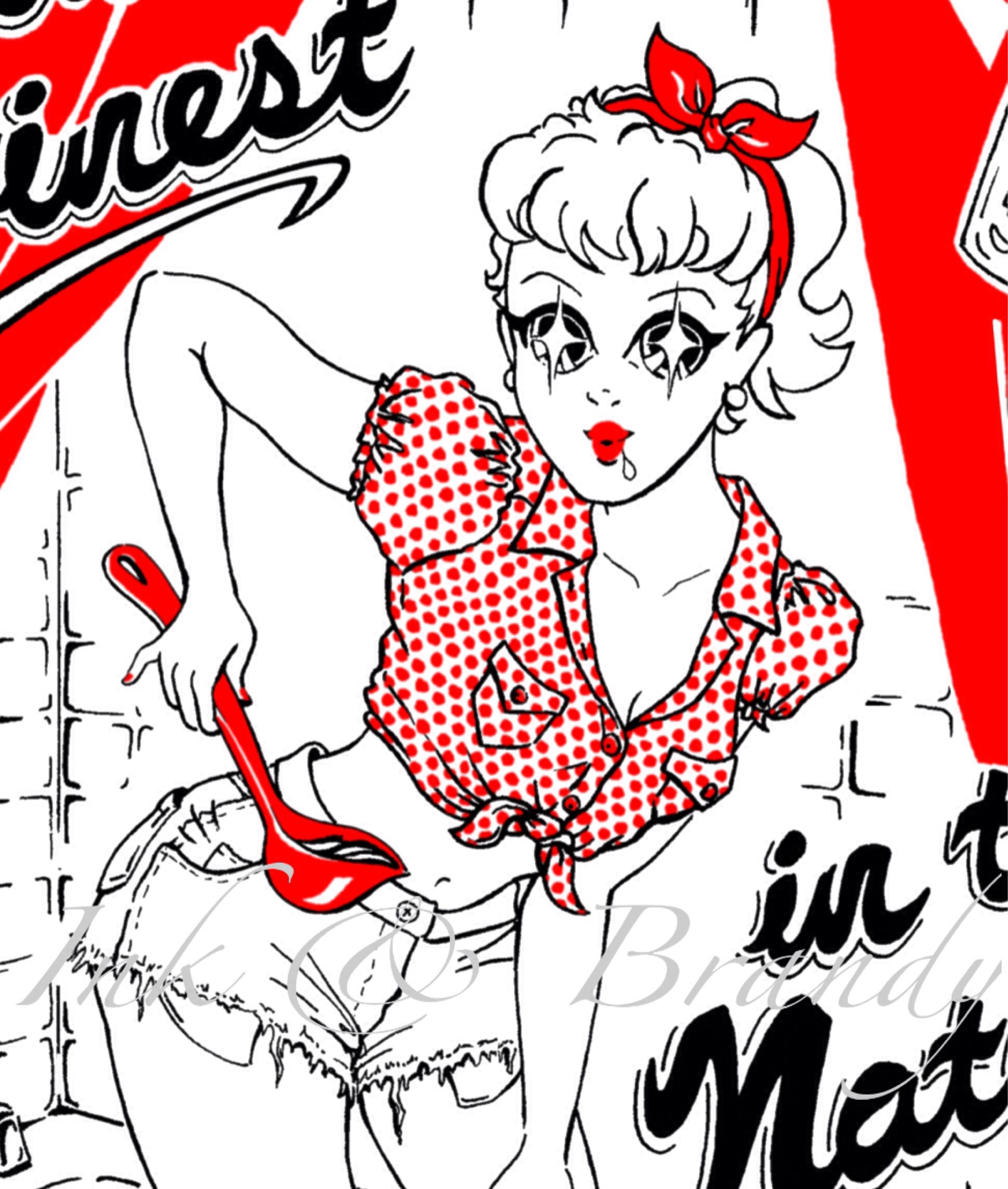 Reba Print, Song Illustration - Etsy