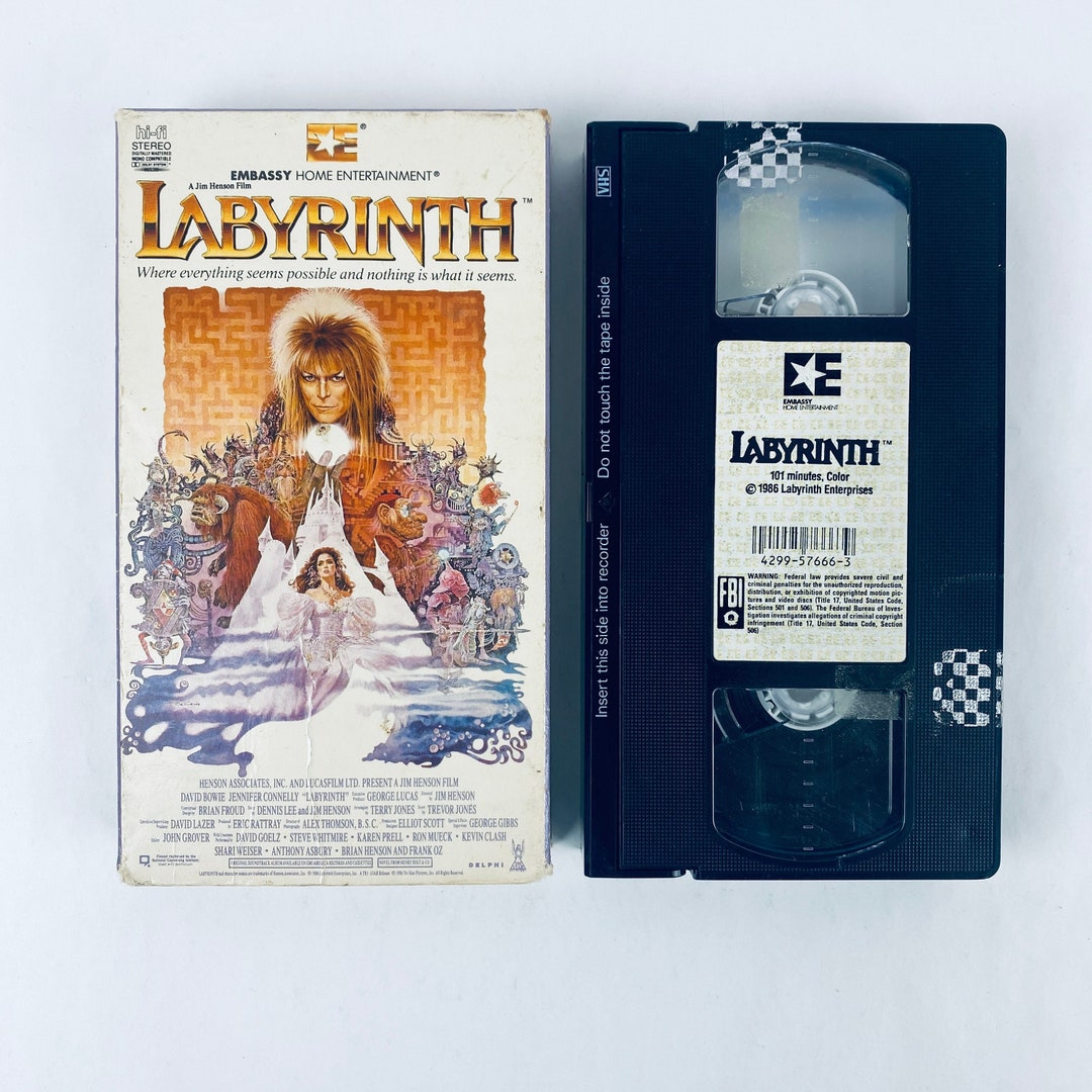 Vintage Labyrinth VHS, Vintage 80s Movie, David Bowie, Sci Fi Fantasy ...