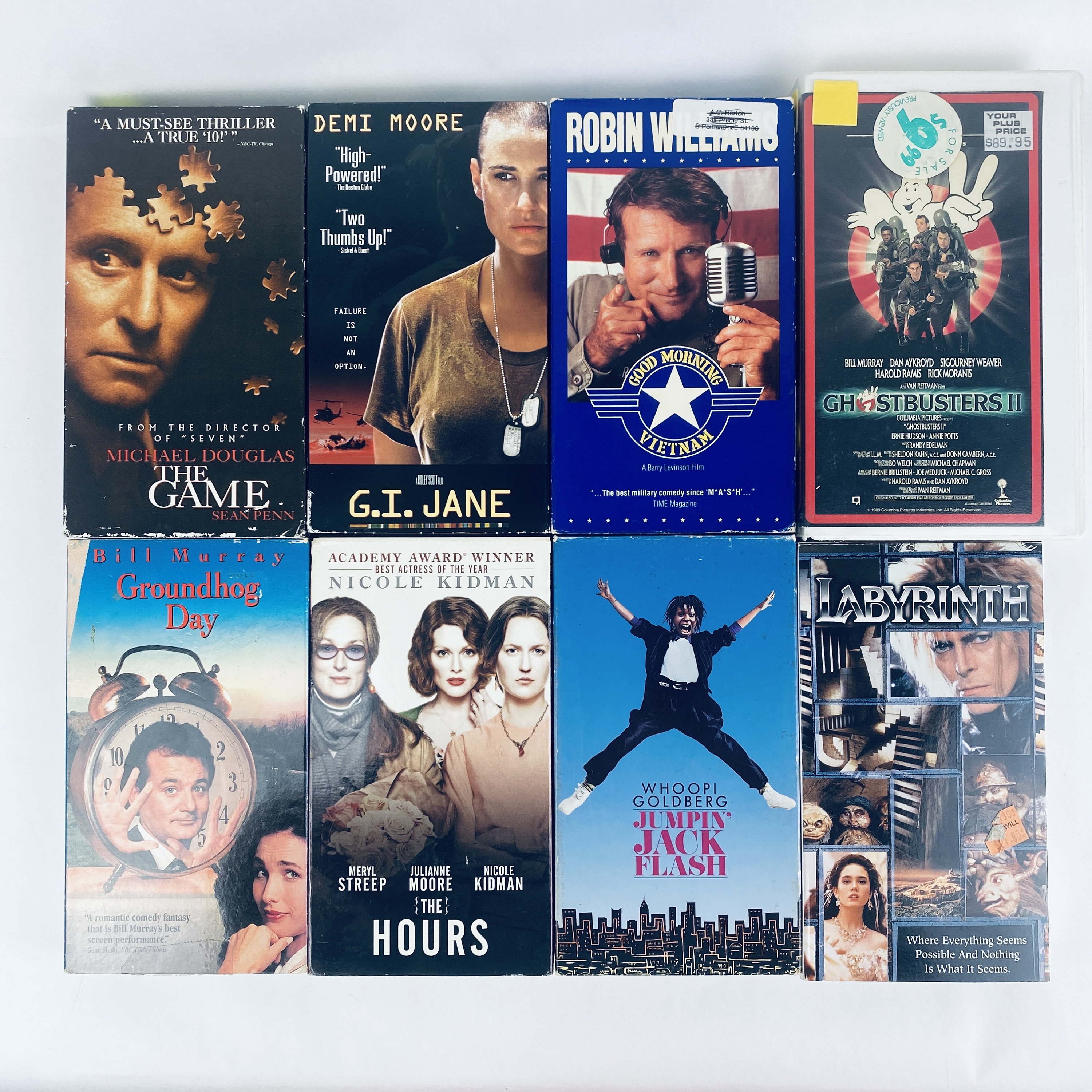 80s 90s VHS Movies: Mallrats, Back to the Future, Labyrinth, Cry Baby ...