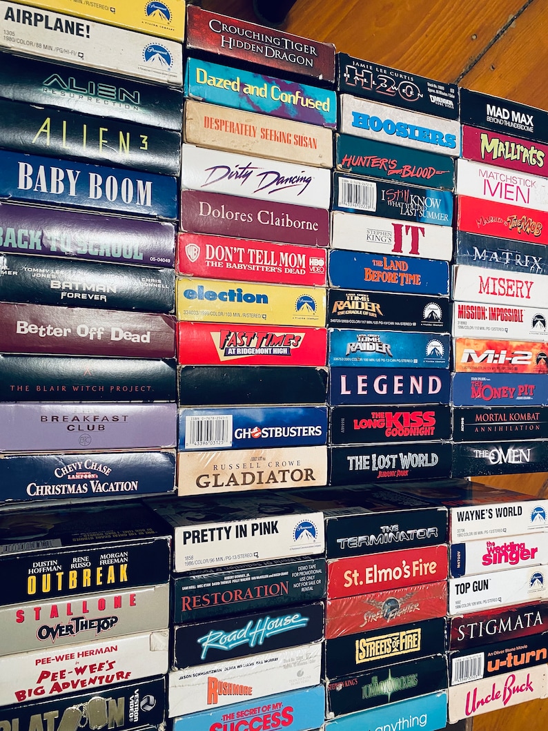 80s 90s VHS Movies, You Choose: Horror, Comedy, Cult Classics, Road ...