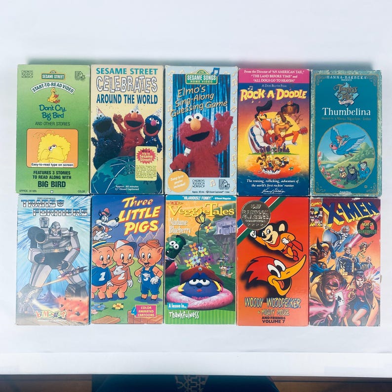 Vintage Cartoons, Kids VHS: Jetsons, Pokemon, TMNT, Spiderman, Curious ...