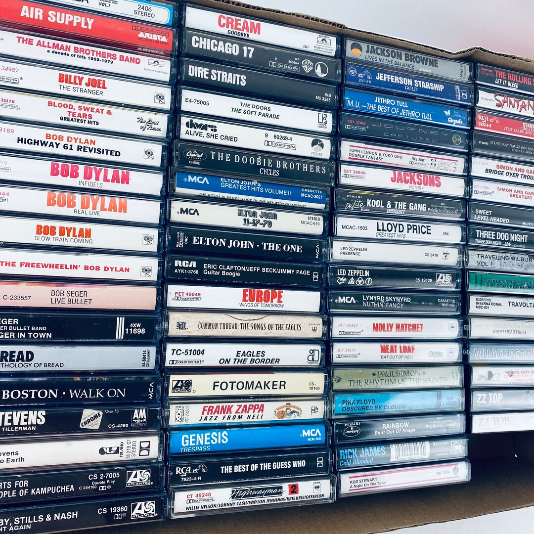Classic Rock Cassette Tapes, U Pick: Eagles, Elton, Clapton, Doors, Led ...