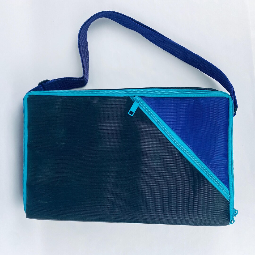 Retro 80s Cassette Tape Storage Tote, Holds 30 Tapes, Black, Purple ...