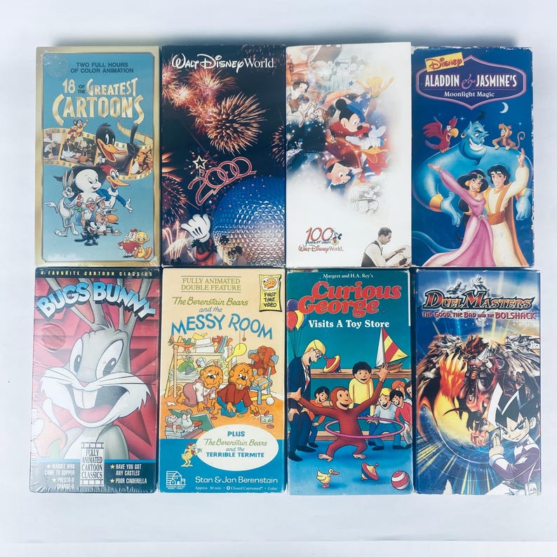 Vintage Cartoons, Kids VHS: Jetsons, Pokemon, TMNT, Spiderman, Curious ...