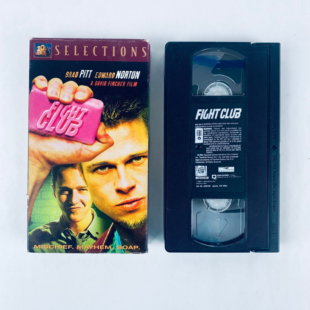 Fight Club VHS, 90s Drama, Brad Pitt, Ed Norton, David Fincher, Vintage ...