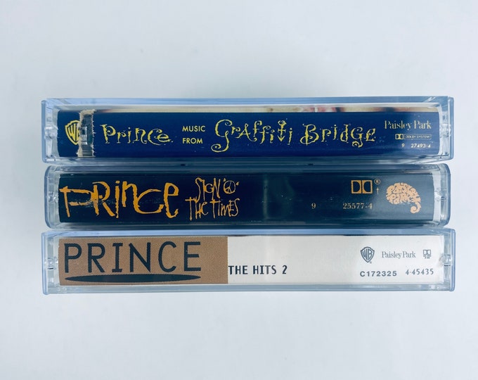 3 Prince Cassette Tapes, the Hits 2, Graffiti Bridge, Sign of the Times ...