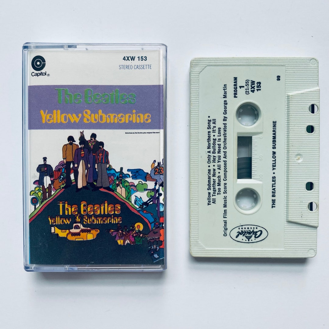 Beatles Yellow Submarine Cassette Tape TESTED WORKING Vintage Beatles ...