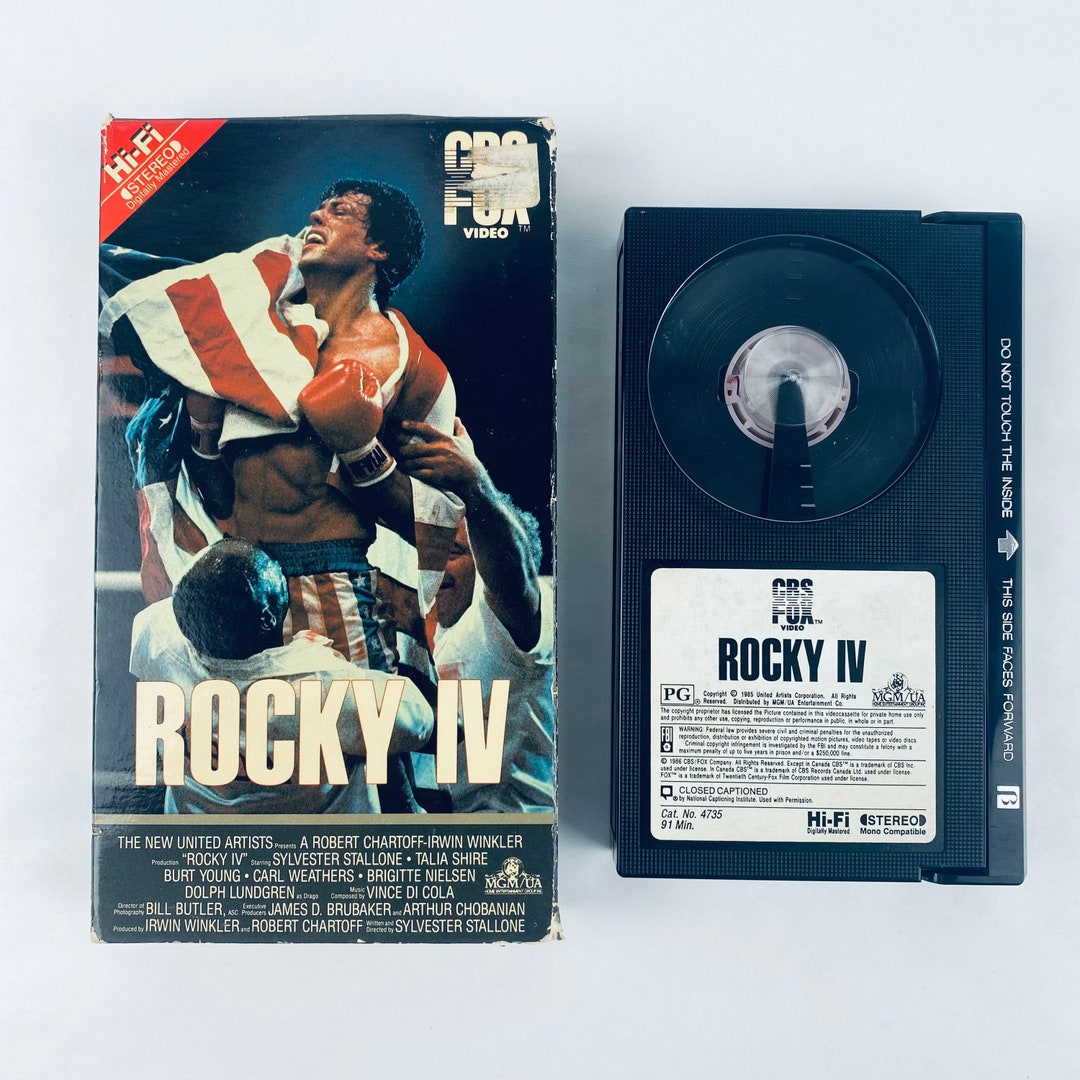Vintage Rocky IV Betamax Beta Tape - Sylvester Stallone, Rocky Balboa ...