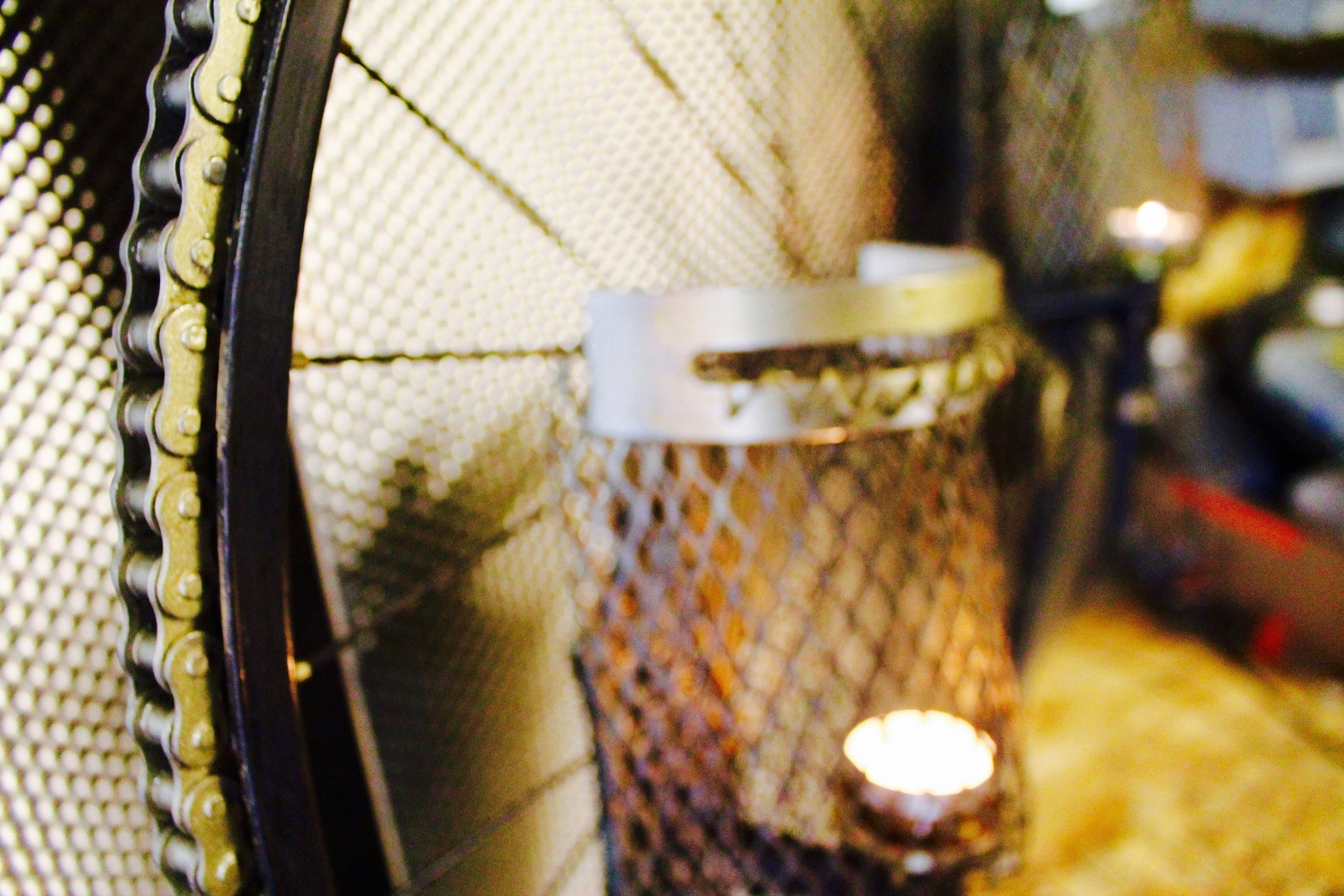 Black&gold Bike Wheel (wall Candle Holder) - Etsy