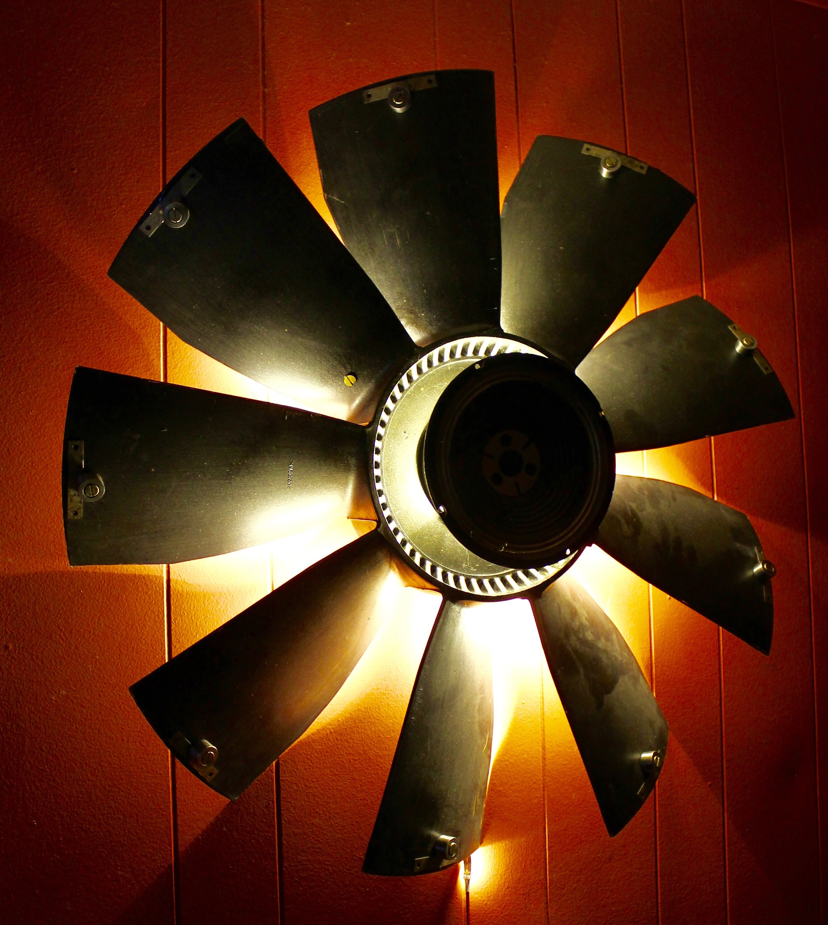 Black Fan Wall Light - Etsy
