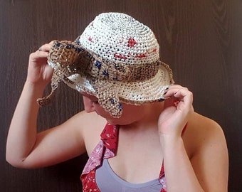 Crochet Bow Sun Hat - Etsy