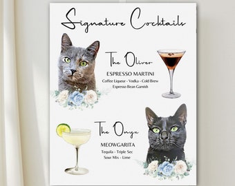 Cat Signature Drink Sign, Cat Signature Drink, Cat Signature Cocktails ...
