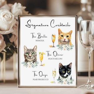 Cat Signature Drink Sign, Dog Signature Drink, Cat Signature Cocktails ...