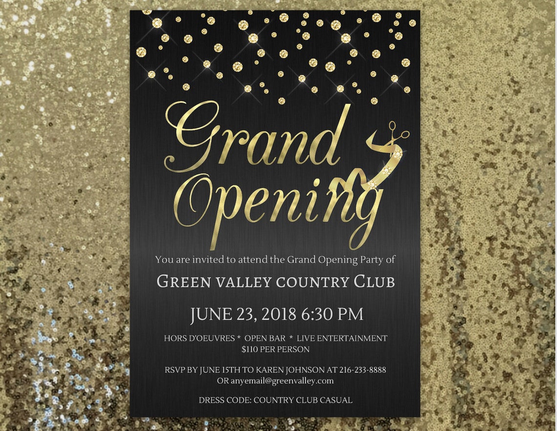 Printable Grand Opening Invitation Company Invitation Office | Etsy