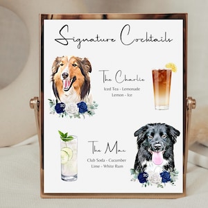 Cat Signature Drink Sign, Dog Signature Drink, Cat Signature Cocktails ...